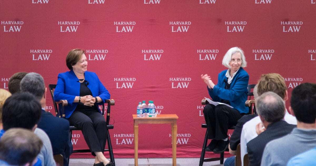 Kagan offers a view of a Justice’s working life - Harvard Law School ...