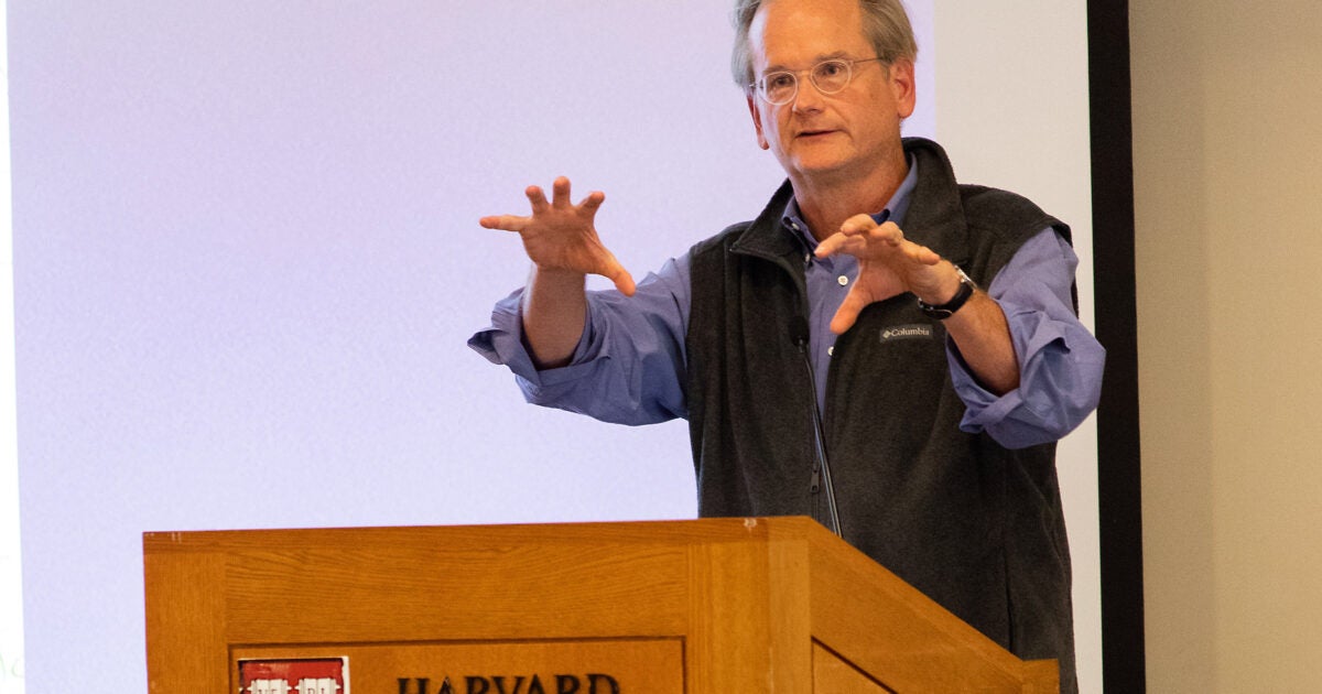 Lessig speaks on ‘Fidelity and Constraint’ at HLS - Harvard Law School ...