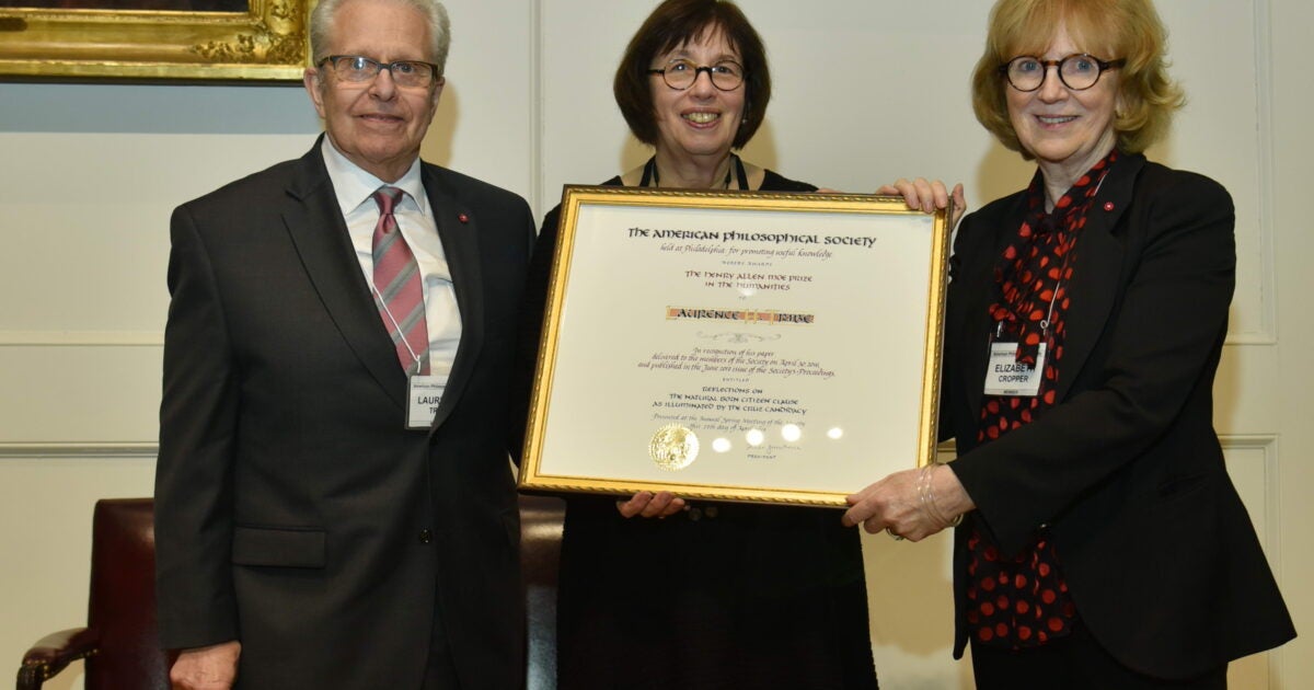 Laurence Tribe receives the 2018 Henry Allen Moe Prize - Harvard Law ...