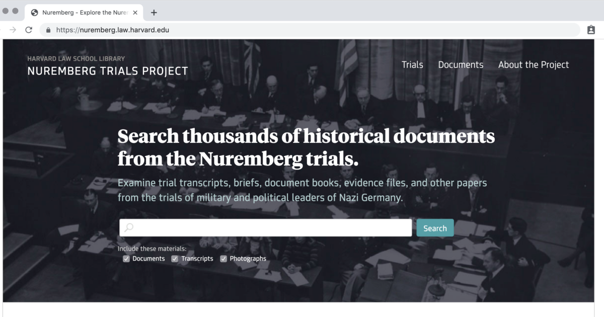 Nuremberg Trials Project: Holocaust Studies in the Digital Age ...