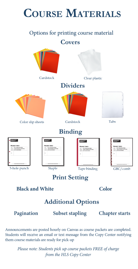 Copy Center Resources for Faculty - Harvard Law School | Harvard Law School