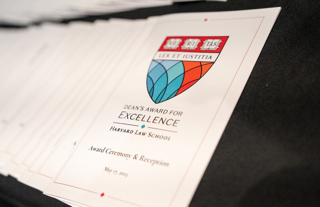 Dean's Award for Excellence - Harvard Law School | Harvard Law School