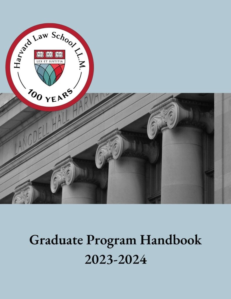 Graduate Program Handbook — Academics: LL.M. Candidates - Harvard Law ...