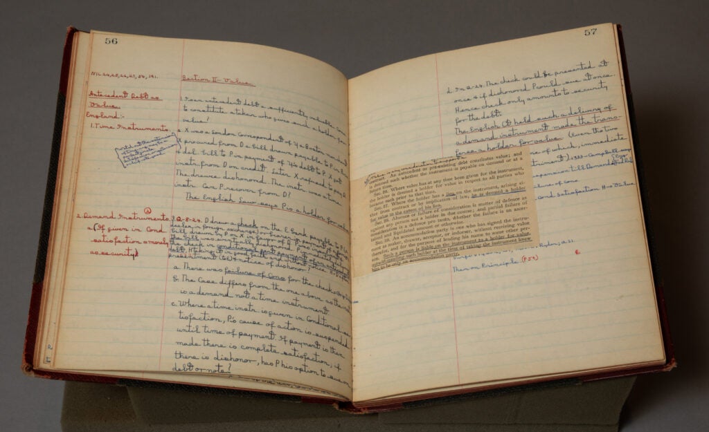 Revisiting “Molding the Legal Mind: The Notebooks of Harvard Law School ...