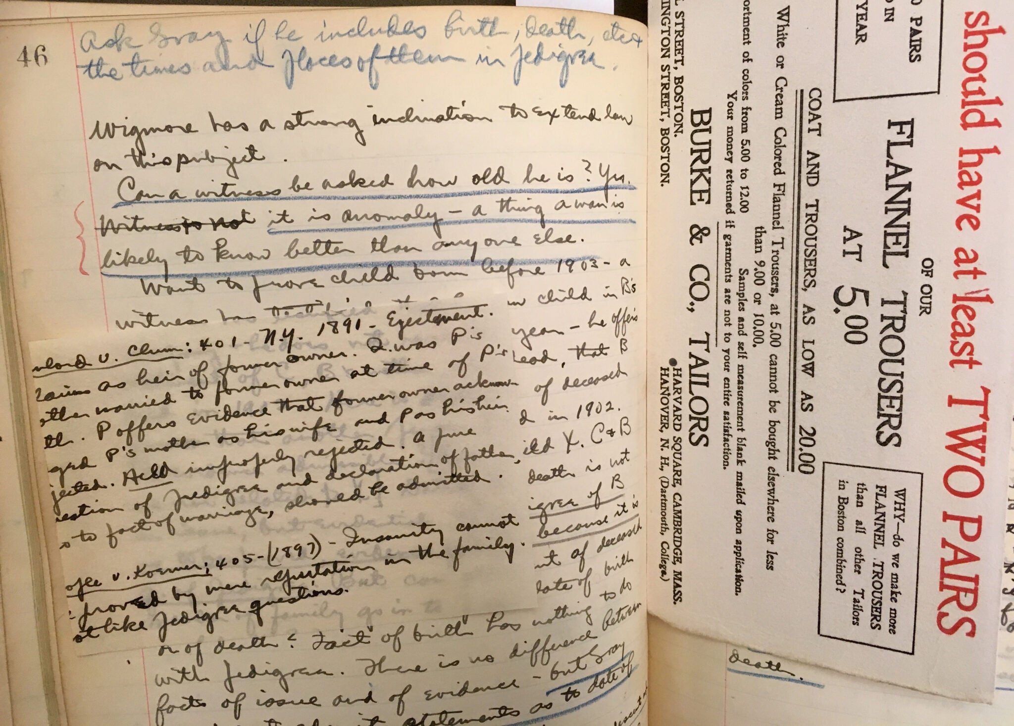 Revisiting “Molding the Legal Mind: The Notebooks of Harvard Law School ...