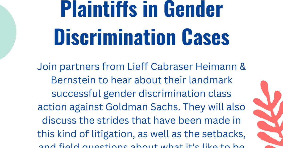 Fighting for Gender Equality: Representing Plaintiffs in Gender ... Fighting for Gender Equality: Representing Plaintiffs in Gender ...
