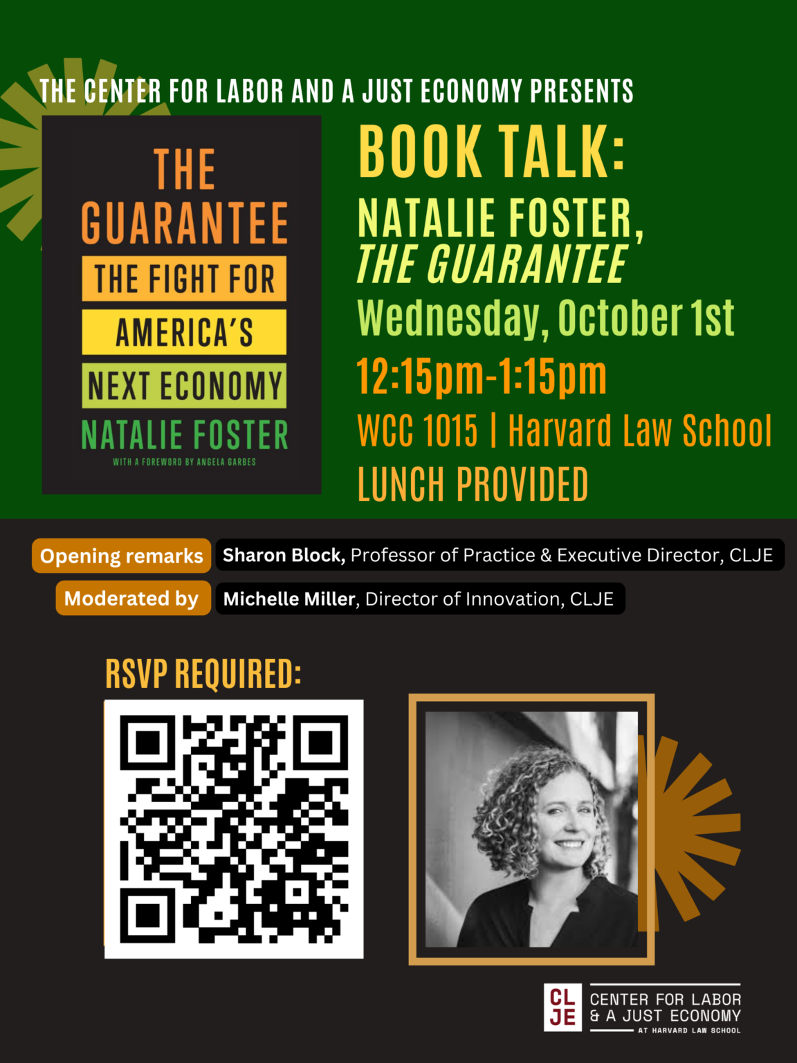 Book Talk: "The Guarantee" with Natalie Foster - Harvard Law School ...