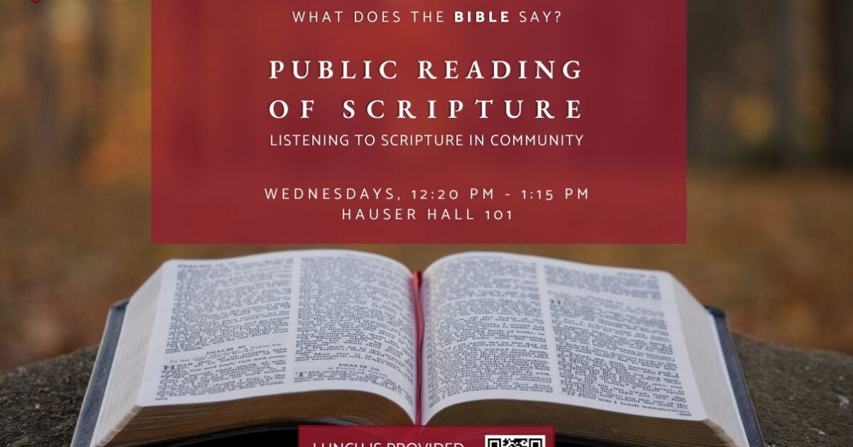 Public Reading of Scripture: Listening to Scripture in Community ...