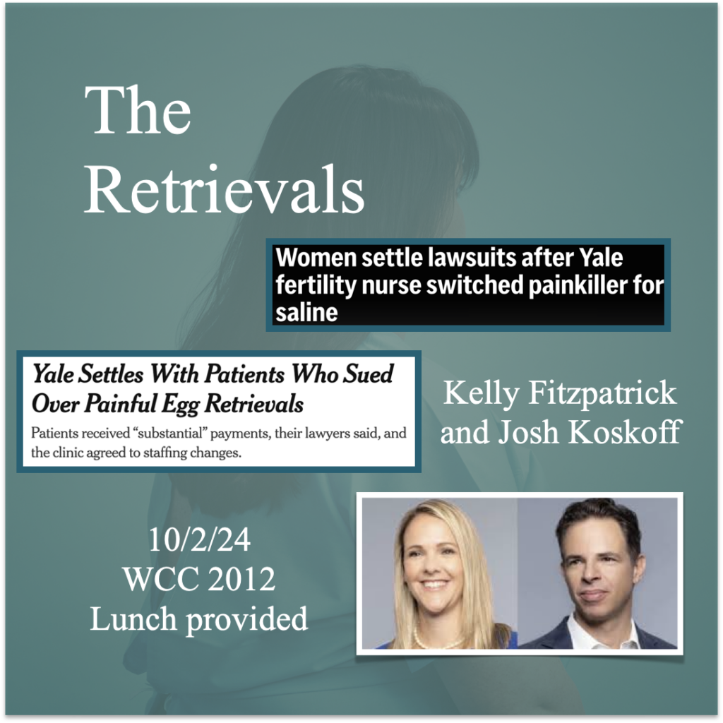 Lunch Talk about “The Retrievals” case with Kelly Fitzpatrick and Josh ...