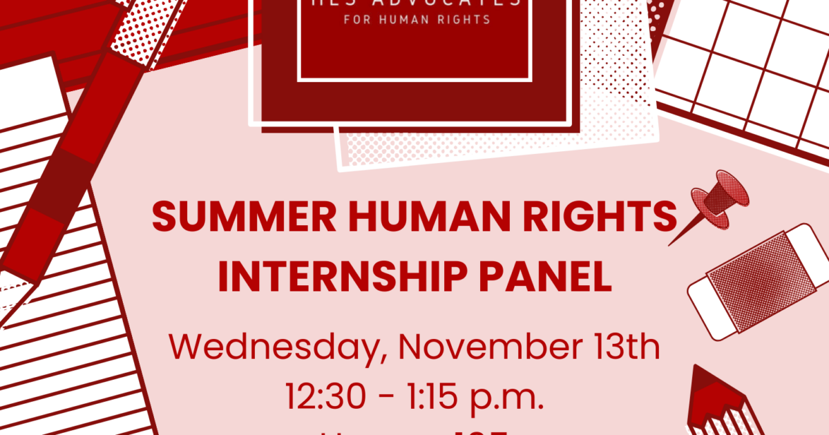 Summer Human Rights Internship Panel - Harvard Law School | Harvard Law School