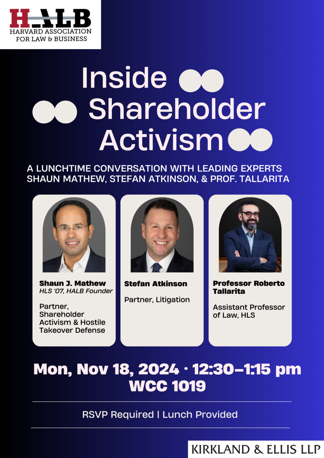 Inside Shareholder Activism: A Lunchtime Conversation with Shaun Mathew ...
