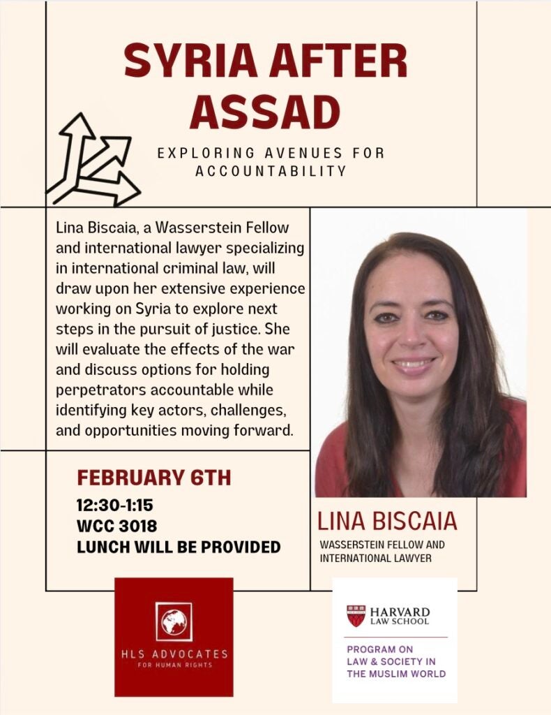 Syria After Assad: Exploring Avenues for Accountability - Harvard Law ...