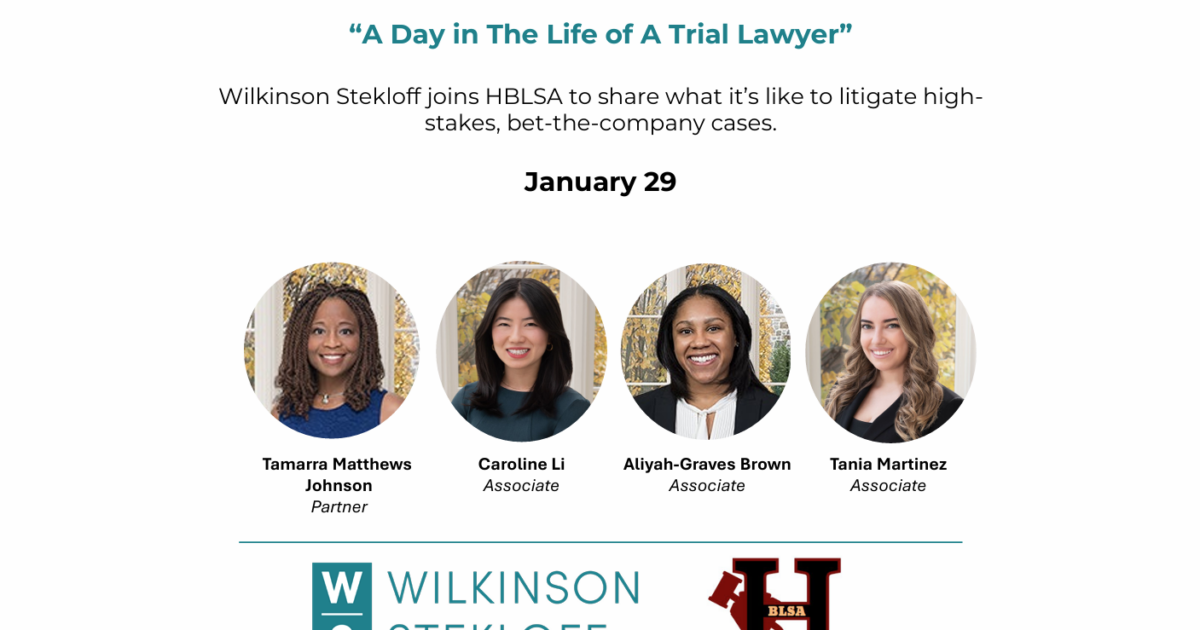 HBLSA x Wilkinson Stekloff Lunch and Learn - Harvard Law School ...