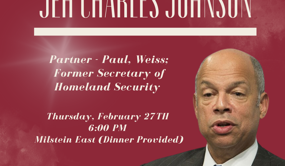 Jeh Johnson - Former Secretary of Homeland Security (HBLSA Spring ...