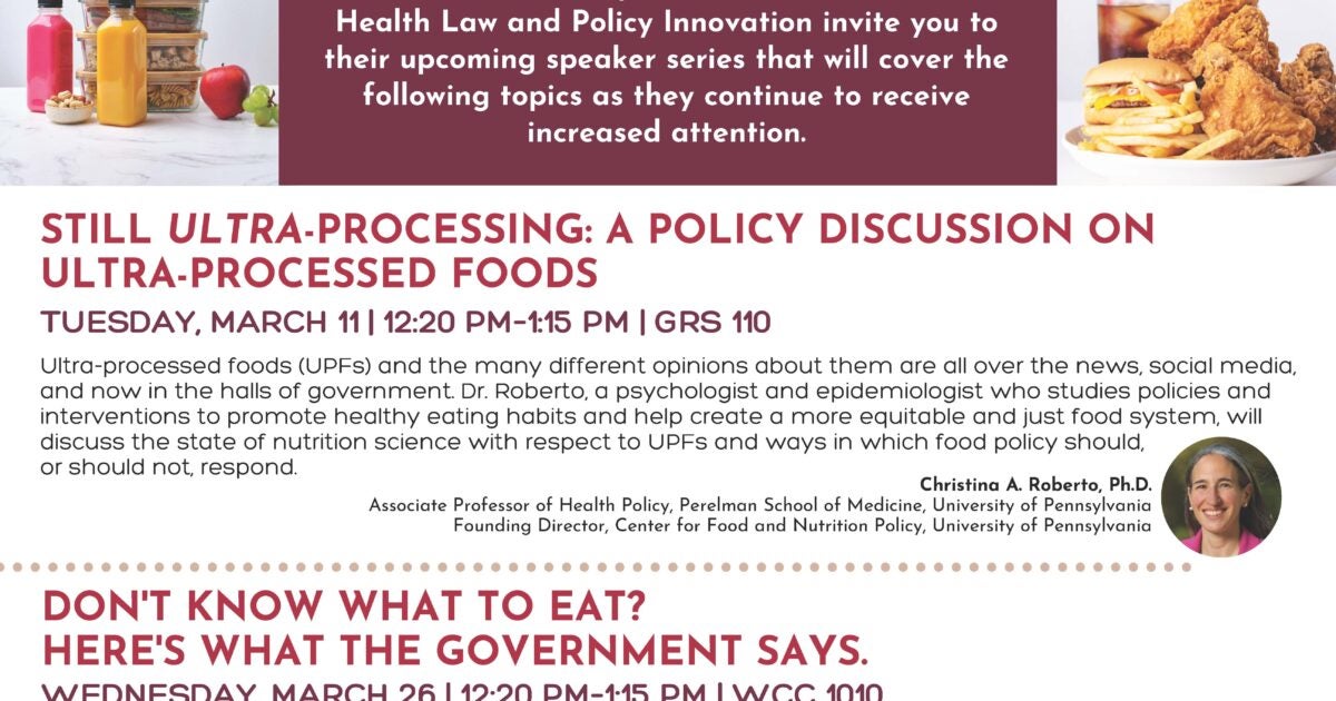 Still Ultra-Processing: A Policy Discussion on Ultra-Processed Foods ...