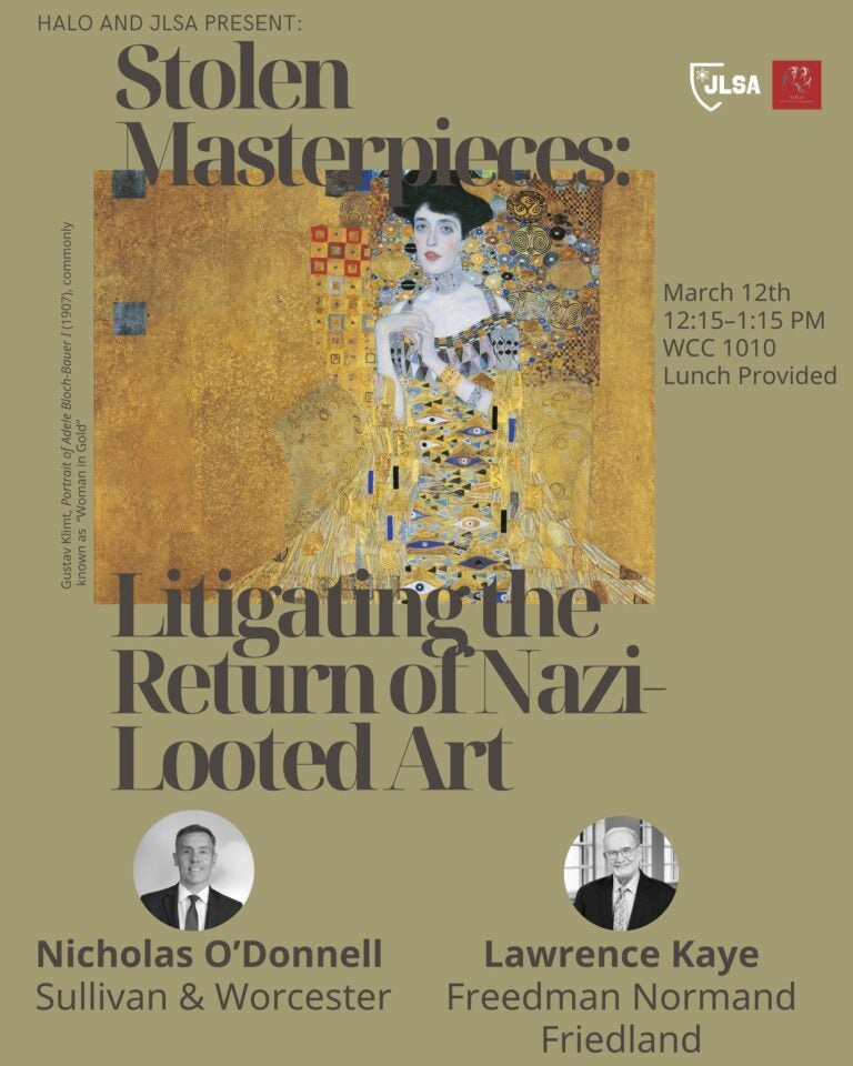 Stolen Masterpieces: Litigating the Return of Nazi-Looted Art - Harvard ...