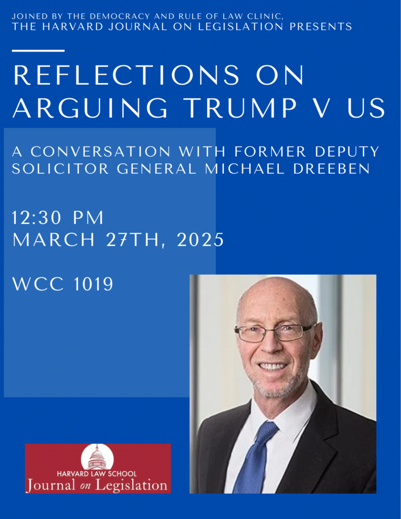 Reflections on Arguing Trump v. US - Harvard Law School | Harvard Law ...