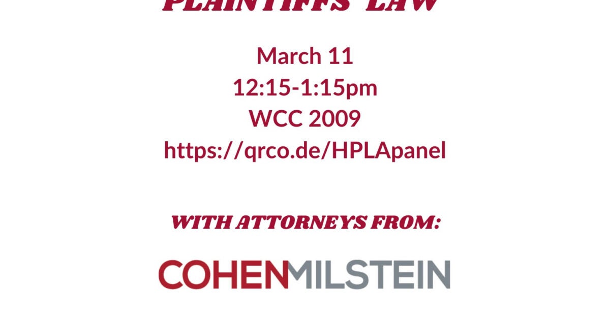 Transitioning from Big Law to Plaintiffs' Law - Harvard Law School ...