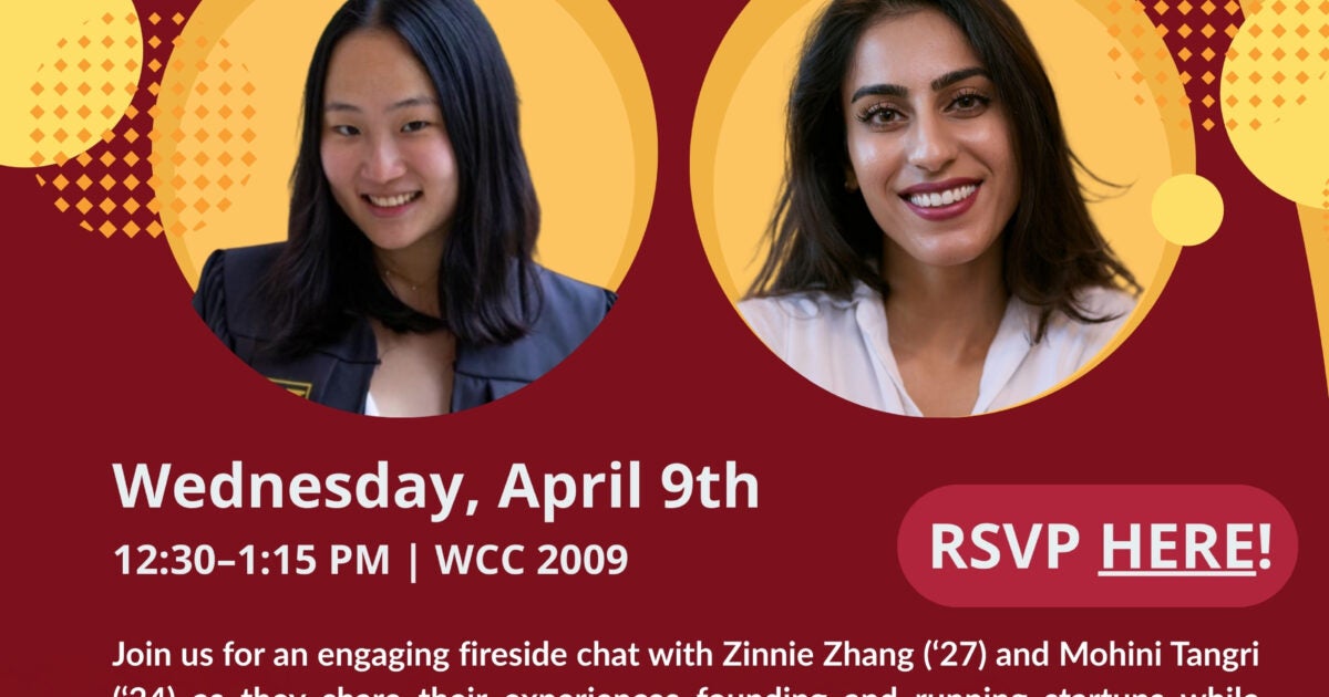 Fireside Chat with Zinnie Zhang (’27) & Mohini Tangri (’24) - Harvard ...