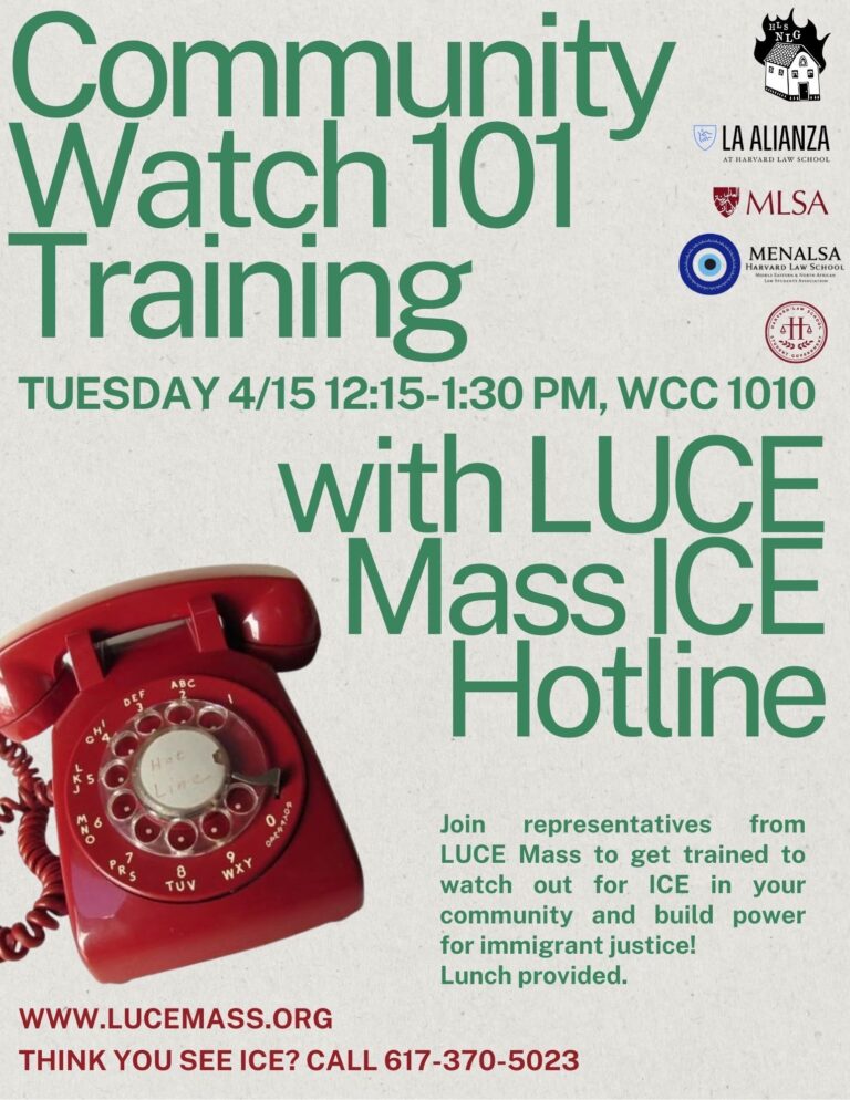 Community Watch 101 Training with LUCE Massachusetts - Harvard Law ...
