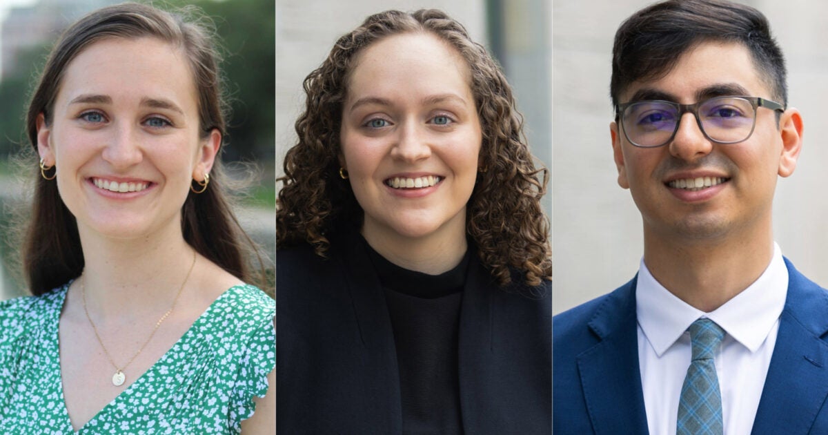 Sarah Berton, Martha Ball and Gabriel Eskandari receive Clinical Legal ...