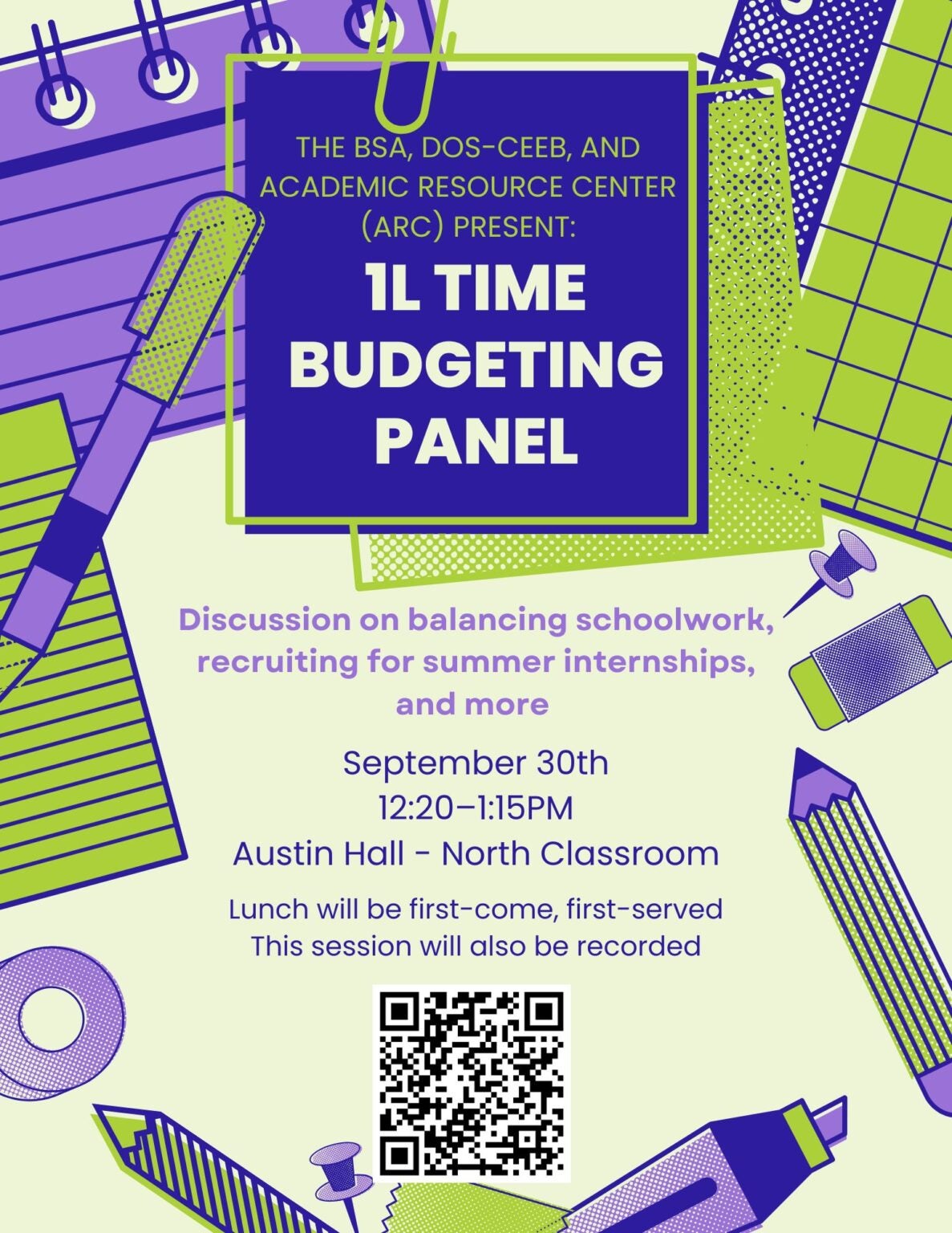 BSA x DOS-CEEB x ARC Time-Budgeting Panel - Harvard Law School ...