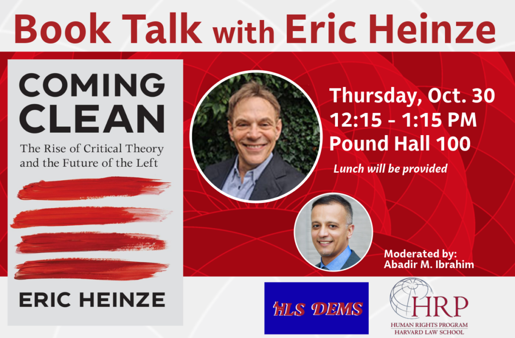 Book Talk on "Coming Clean: The Rise of Critical Theory and the Future ...