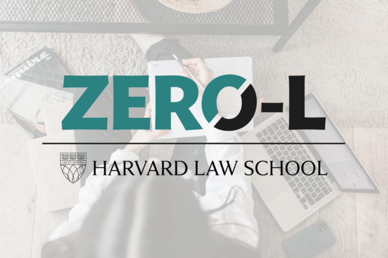 Zero-L for Individual Learners - Harvard Law School | Harvard Law School