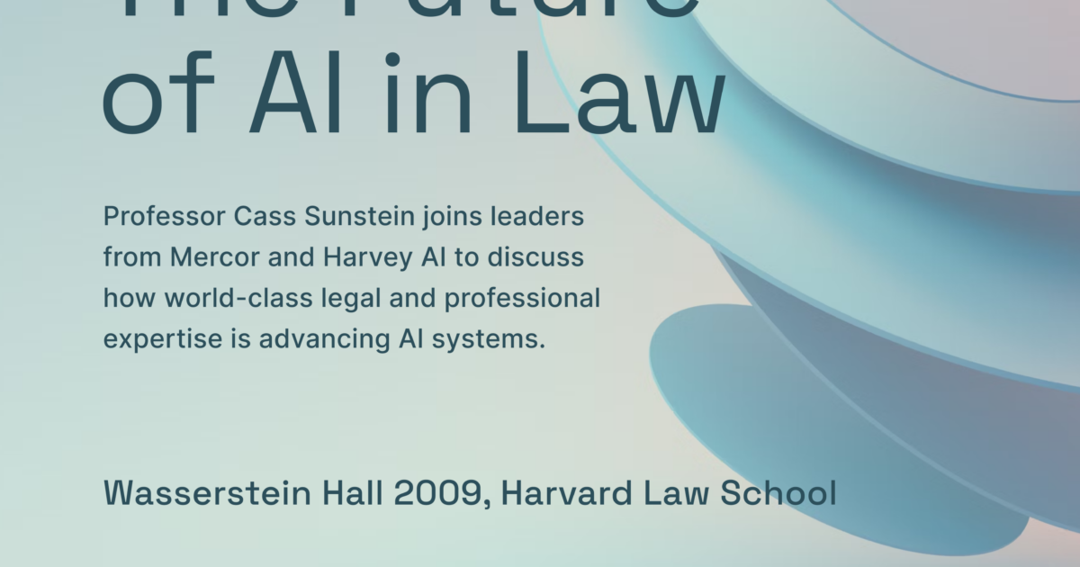 The Future of AI in Law with Cass Sunstein - Harvard Law School ...